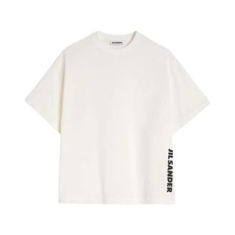 Jil Sander Boxy Rundhals-T-Shirt - - Tops - Damen - Wei&szlig; - S
