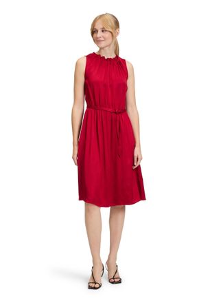 Betty & Co Damen Freizeitkleid mit Bindeg&uuml;rtel 46, Chili Pepper