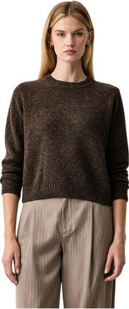 Sessun Pull en maille &agrave; col rond - Femme - Pulls - Brun - Taille: 38 FR