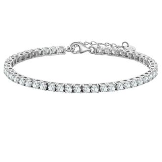 Glanzst&uuml;cke M&uuml;nchen Armband - Sterling Silber Armband Zirkonia - Gr. ONESIZE - in Silber - f&uuml;r Damen
