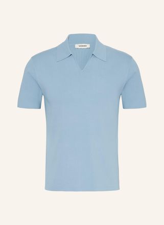 Sandro Sandro Strick-Poloshirt blau