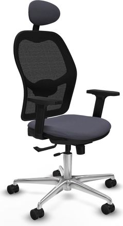 Piqueras y Crespo Jorquera Rollstuhl mit 2D-Armen, h&ouml;henverstellbarer Lendenwirbelst&uuml;tze und festem Kopfteil, ausgestattet mit Syncro/Traslack und injiziertem Schaumsto