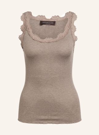 Rosemunde Seidentop Babette Mit Spitze braun