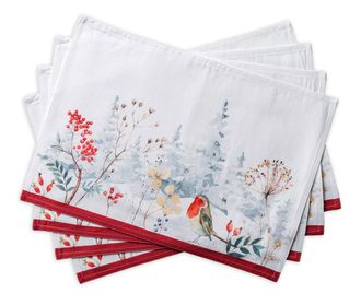 Maison d'Hermine Maison dHermine Platzsets 4er-Set 100% Baumwolle waschbare Tischsets Wiederverwendbare Tischsets für Weihnachtsdekorationenn Küche Esszimmer Hochzeit 