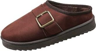 Generic Pantoufles dhiver confortables et d&eacute;contract&eacute;es pour femme - Couleur unie - Bout rond - Doublure en polaire - Confortables - Chaudes - Pour lint&eacute;rieur