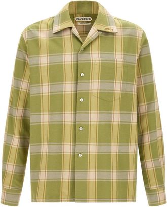 J.W.Anderson Chemise &agrave; carreaux - Homme - Chemises - Vert - Taille: XL