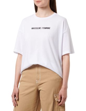 DeFacto Damen Z4304az T-Shirt, Weiß, 3XL EU