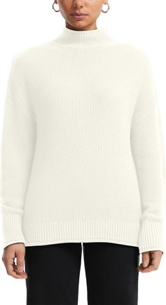 QS by s.Oliver Strickpullover mit Stehkragen aus Baumwollmix