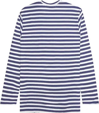 Comme Des Gar&ccedil;ons Striped Cotton T-Shirt - Navy