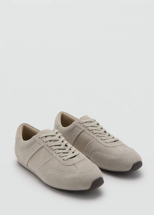 Mango Tennis cuir su&egrave;de gris - Homme - 39 - MANGO MAN