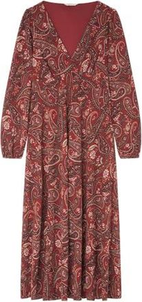Springfield Vestido Midi Estampado Paisley Robe, Rouge, XL Femme