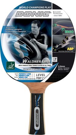 Schildkrot Fitness Donic Tischtennisschläger Waldner 700, ABP-Griff, 2,0 mm Schwamm, Donic 3-Stern ITTF Belag, 754872