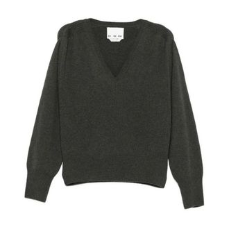 SA SU PHI V-Ausschnitt Feinstrick Pullover - - Knitwear - Damen - Gr&uuml;n - M