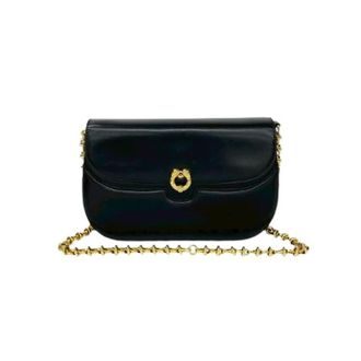 Gucci Pre-owned Calf Leather Chain Shoulder Bag - Femme - Pre-owned - Noir - Taille: ONE Size