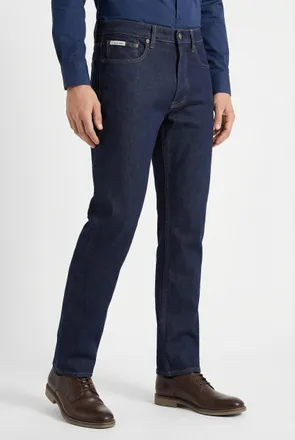 Calvin Klein Jeans Gerade Jeans CALVIN KLEIN JEANS STANDARD STRAIGHT, Herren, Gr. 36, L&auml;nge 32, ck classic rinse, Denim/Jeans, Obermaterial: 98% Baumwolle, 2% Elasthan, 