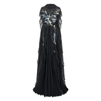 Alberta Ferretti Langes elegantes Kleid mit schimmernden Pailletten - - Dresses - Damen - Grau - S