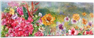 Arttor Panorama Bilder auf Glas blume sommer natur Glasbild 90x30cm Wandbilder Dekoration Wohnzimmer Schlafzimmer Küche Klein Wanddeko Bild im Glas Wand Kuns