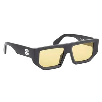 Off-white unisex, Accessoires, Noir, Taille: 53 MM Lunettes de Soleil Vancouver Noir avec Verres Jaunes