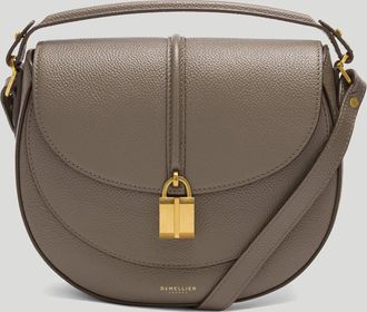 DeMellier Der Siena Saddle Dark Taupe Small Grain DeMellier