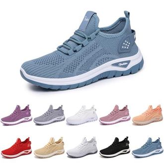 Generic Baskets de course &agrave; pied larges pour femme - Maille l&eacute;g&egrave;re et respirante, semelle interm&eacute;diaire rembourr&eacute;e absorbant les chocs - Semelle souple antid&eacute;