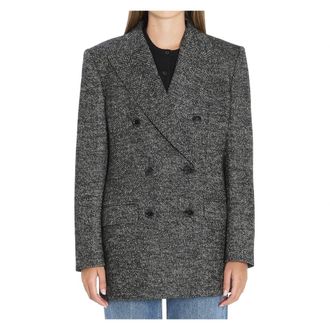 Dolce & Gabbana Femme, Vestes, Gris, Taille: 36 FR Veste Chevron Crois&eacute;e