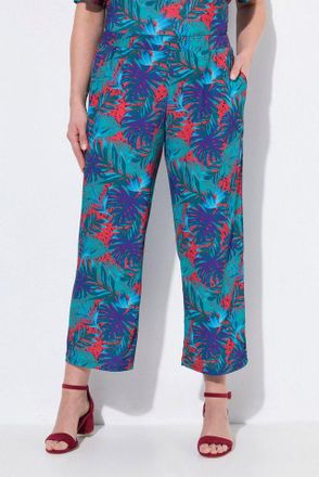 Ulla Popken Schlupfhose 7/8-Jerseyhose weites gerades Bein Elastikbund