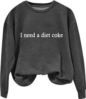 Generic Sweat-shirt pour femme - Imprim&eacute; graphique britannique - Haut surdimensionn&eacute; - Col rond - Manches longues - Automne - Hiver - D&eacute;contract&eacute; - Confortabl