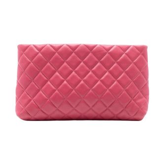 Chanel Pre-owned Gesteppte Leder Pochette - - Pre-owned - Damen - Rosa - ONE SIZE