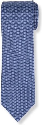 Ferragamo Homme, Accessoires, Bleu, Taille: ONE Size Cravatta Stampa Gancini