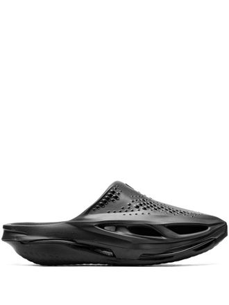 Nike x MMW 005 claquettes &agrave; d&eacute;tails de perforations - Noir