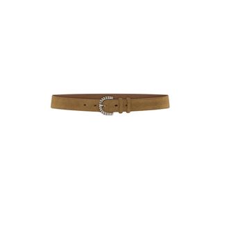 Seventy unisex, Accessoires, Brun, Taille: 2XS Ceinture en Cuir Suede avec Boucle Orn&eacute;e