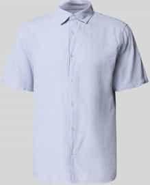 Mc Neal Regular Fit Freizeithemd aus Leinen-Baumwoll-Mix