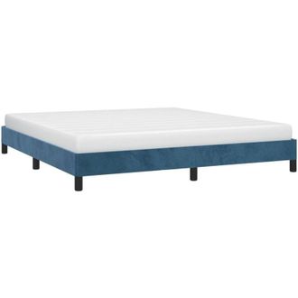 vidaXL Cadre de lit sans matelas bleu fonc&eacute; 160x200 cm velours vidaXL
