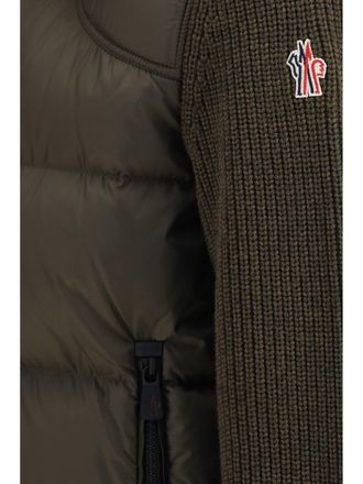 Moncler Padded Wool-Blend Down Jacket - Brown