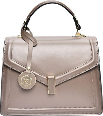 Luisa Vannini Beige Rindsledertasche