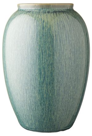 Bitz Vase/BLumenvase - Stoneware - Gr&uuml;n/glasiert - (HxD) 25 x 15,5cm