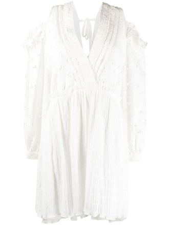 Iro robe courte &agrave; fleurs - Blanc