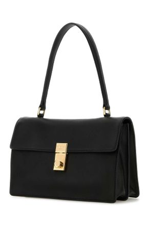 Prada Womens Black Leather Handbag Nero Vitello Borse A Mano Bag