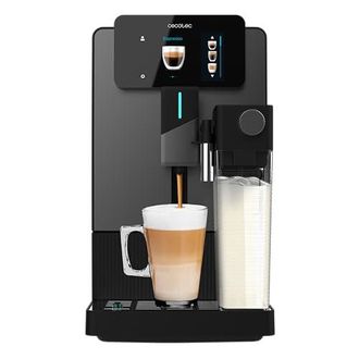 Cecotec Cafeti&egrave;re Superautomatique Cremmaet Latte Touch. 19Bars, Thermoblock, 12 Boissons, 4 Profils, Eau 1,1L et 400ml Lait, &Eacute;cran TFT, Moulin Conique, Netto