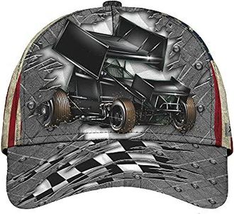 Generic Unisexe Casquette De Baseball Nom Personnalisé De Course De Voitures De Sprint Casquette Trucker Réglable Casquette Hip Hop Lègére Strapback Cap pour 