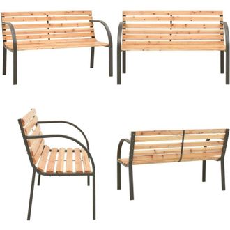 vidaXL Kinder-Gartenbank 81 cm Chinesisches Tannenholz - Holz Gartenbank - Kinder Gartenbank - Outdoor M&ouml;bel - Gartenm&ouml;bel Set - Tisch Und St&uuml;hle - Home &