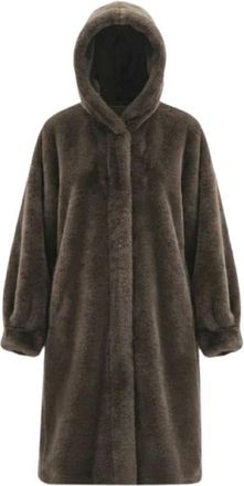 Marella Marella - Vestes > Vestes en fausse fourrure et shearling - Femme - Vestes - Brun - Taille: 38 FR