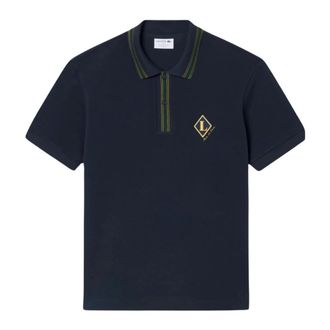 Lacoste Polo Classique Fabriqu&eacute; en France avec Badge - Homme - Tops - Bleu - Taille: XL