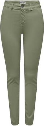 Only Onleverest Hw Skinny Chino Pant CC PNT, Vert Olive, S / 32L Femme