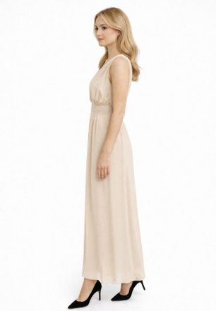 Elara Maxikleid Elegantes Chiffon Freizeitkleid Damen mit femininem V-Ausschnitt ohne Details