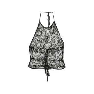 The Attico Sequin-embellished Lace Top