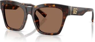 Dolce & Gabbana Femme, Accessoires, Brun, Taille: 53 MM Dg4512 Lunettes de soleil