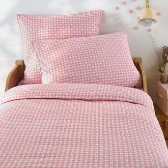La Redoute Interieurs Housse De Couette En Coton Lav&eacute; Vichy Fleuris