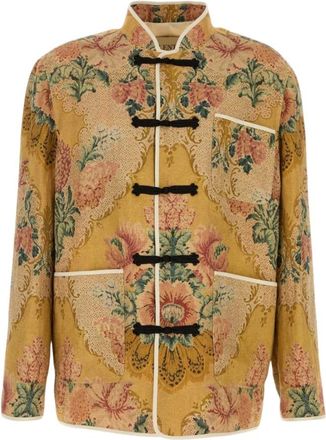 Valentino Garavani Chemise en lin imprim&eacute;e - Homme - Vestes - Multicolore - Taille: XL