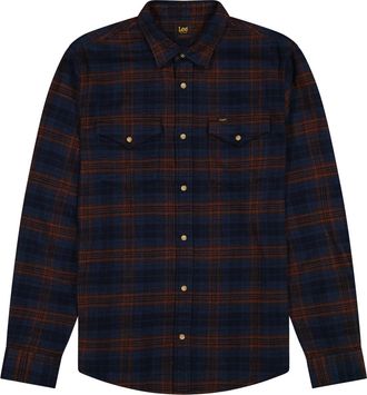 Lee Mens CLEAN Western Shirt, Luxe Rivet Navy, L